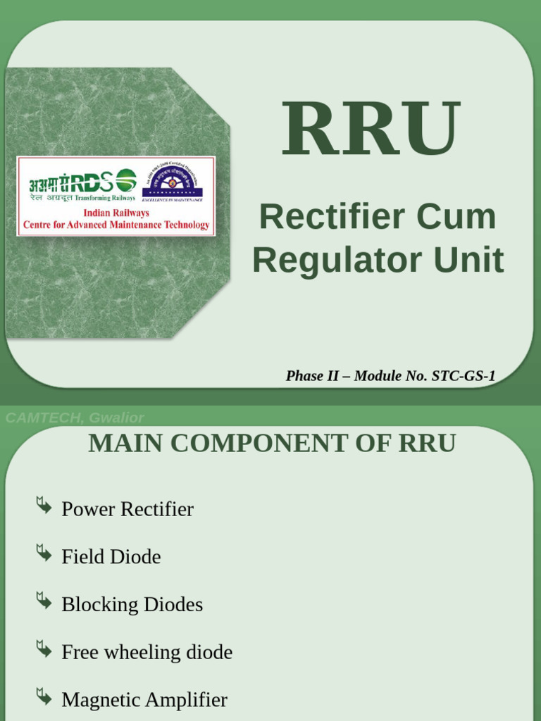 STC GS 1 b3 Rectifier Regulator Unit (RRU) | PDF | Rectifier | Diode