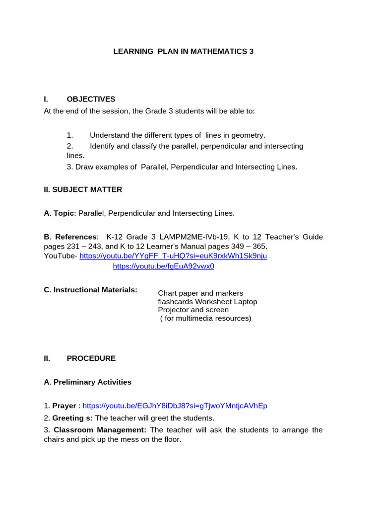 Upod LEARNING PLAN - Mathematics4 1 | PDF | Human Communication | Behavior Modification
