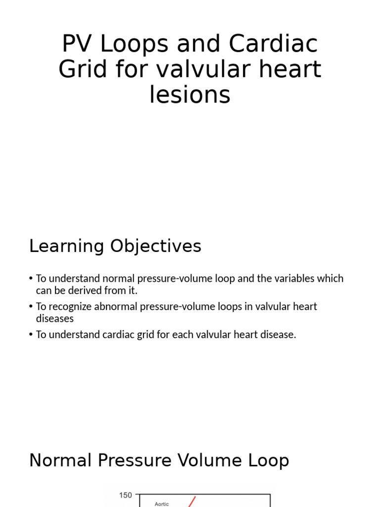 PV Loops in Valvular Heart Disease | PDF