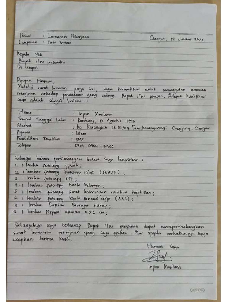 Irpan Maulana CV | PDF