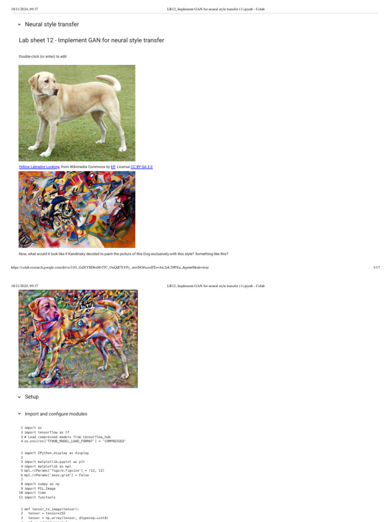 GAN Implementation for Style Transfer | PDF | Applied Mathematics ...