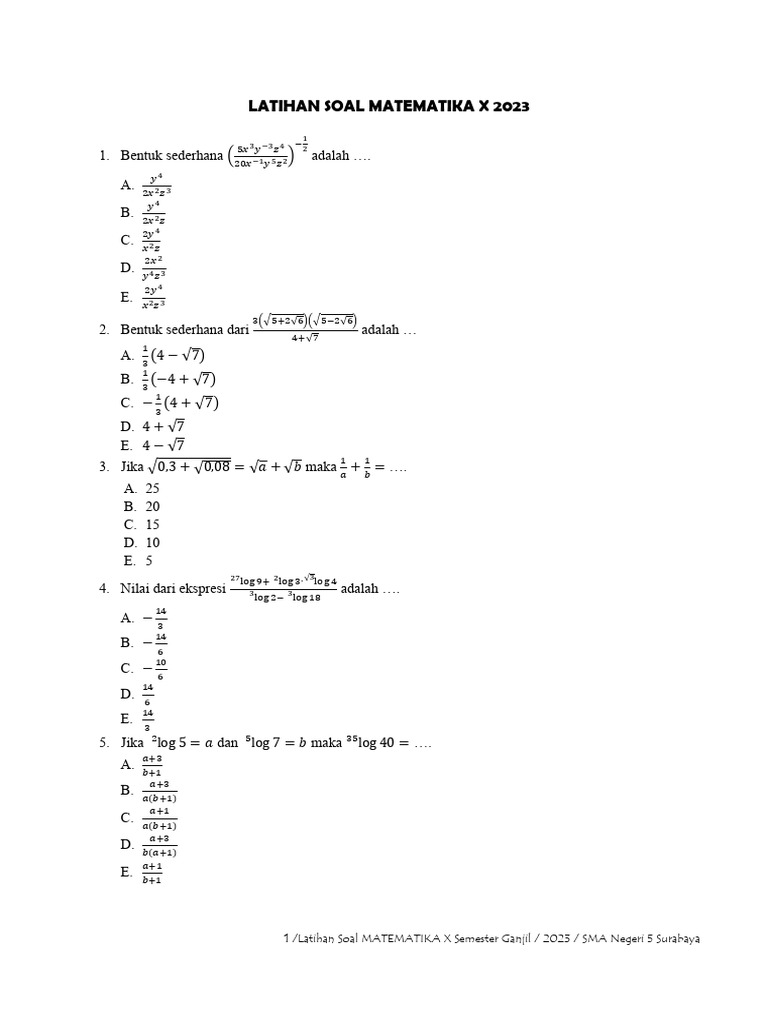 Matmin Kelas 11 Sem 2 | PDF