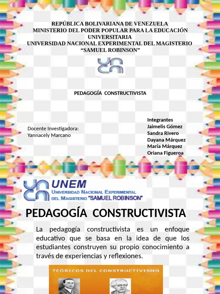 Presentación Constructivista | PDF | Constructivismo (filosofía de la ...