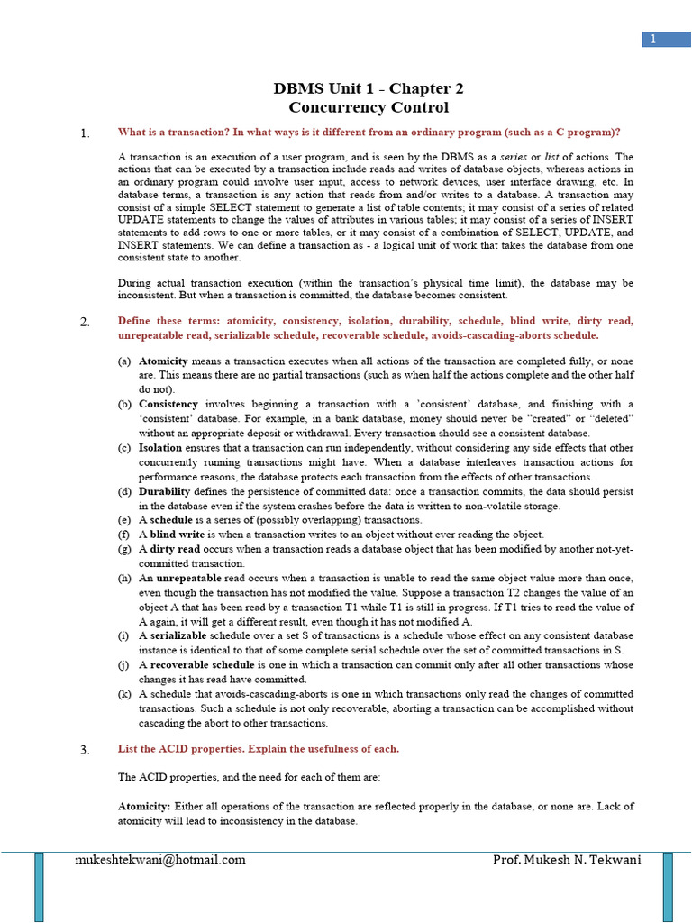dbms-unit1-chap2-concurrencycontrol-120408034317-phpapp02 | PDF | Database Transaction | Data ...