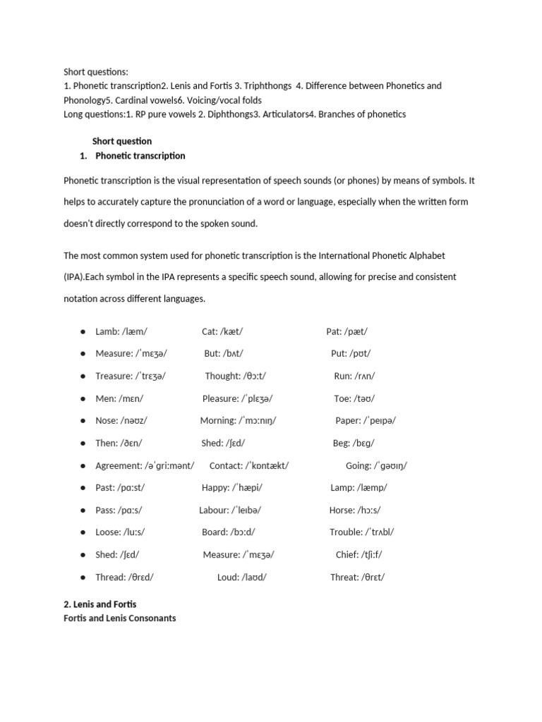 phonetic transcription | PDF | Syllable | Phonetics