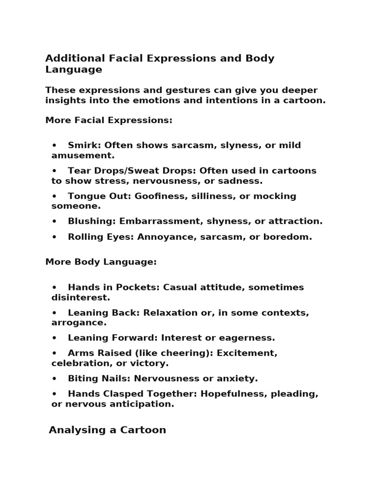 Analysing A Cartoon Part 2 | PDF | Psychology | Emotions
