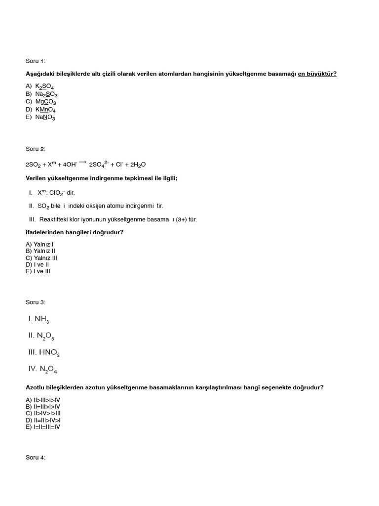 Kimya 12 KTT 1 | PDF