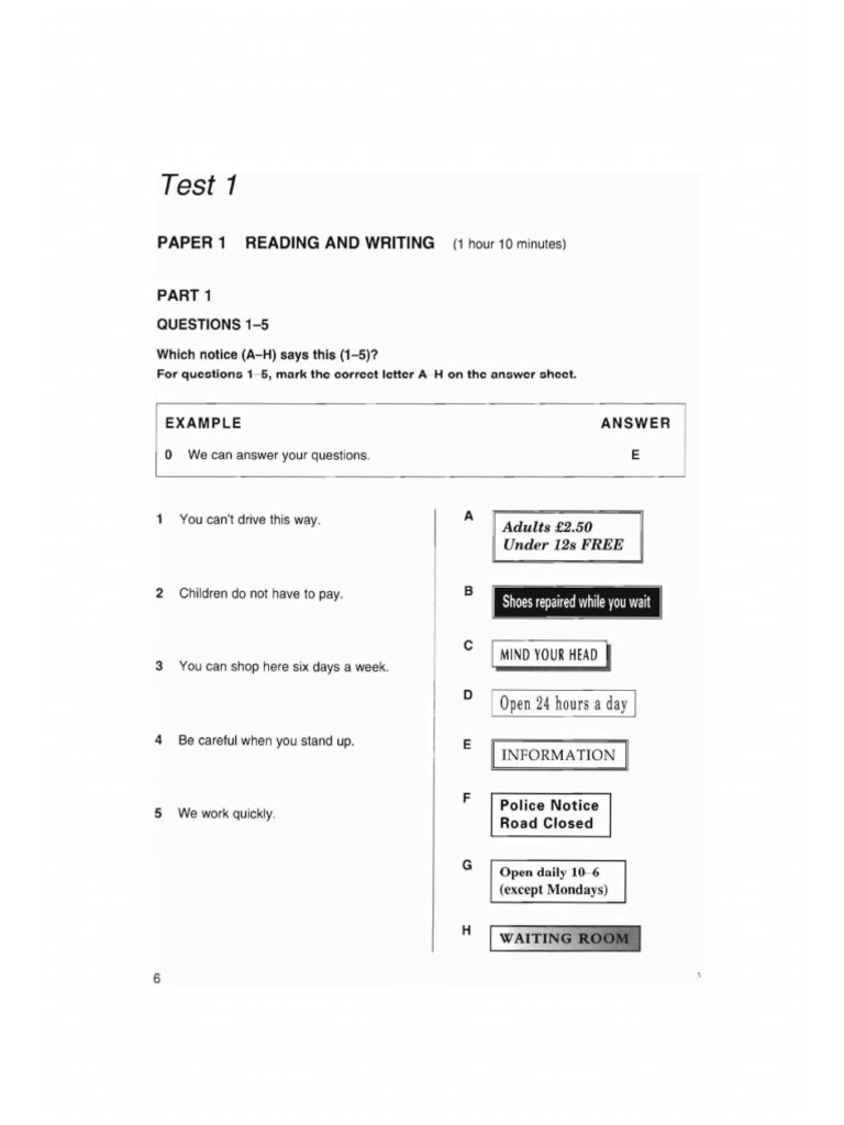 Test 1 - RW | PDF