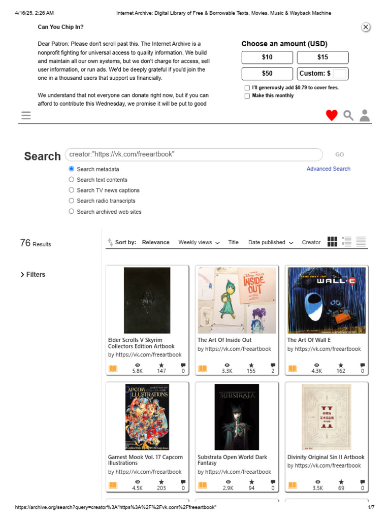 Internet Archive Donation Appeal | PDF | Digital Library