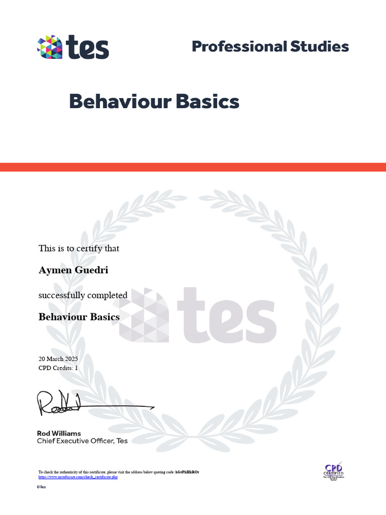 Guedri Aymen Behaviour Basics Download | PDF