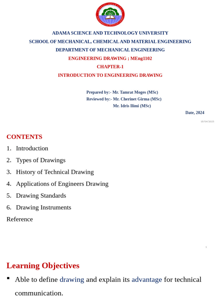 CHAPTER 1. Introduction To Engineering Drawing | PDF | Drawing ...