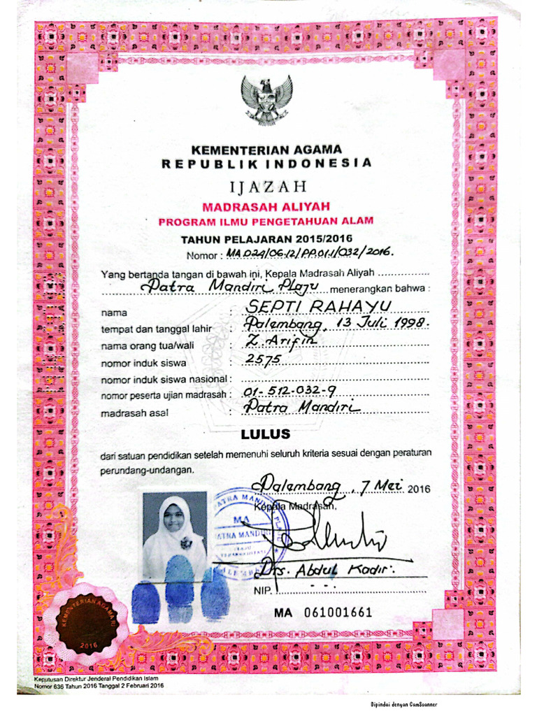 Ijazah Septi | PDF
