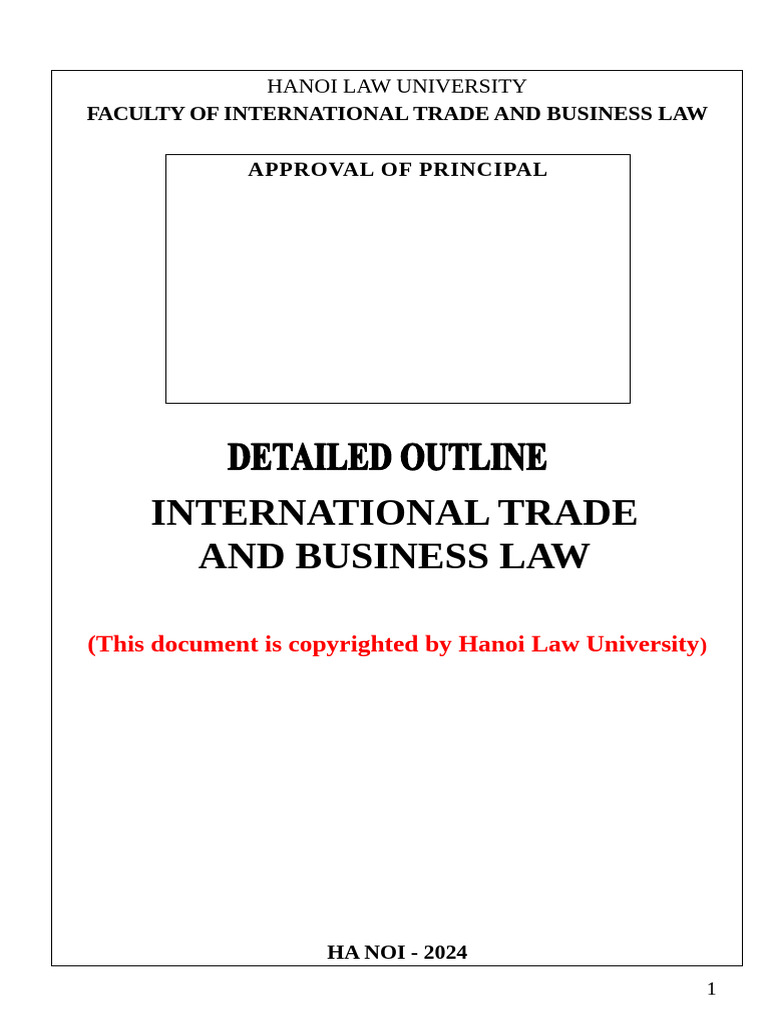 International Trade & Business Law - 3TC | PDF | World Trade ...