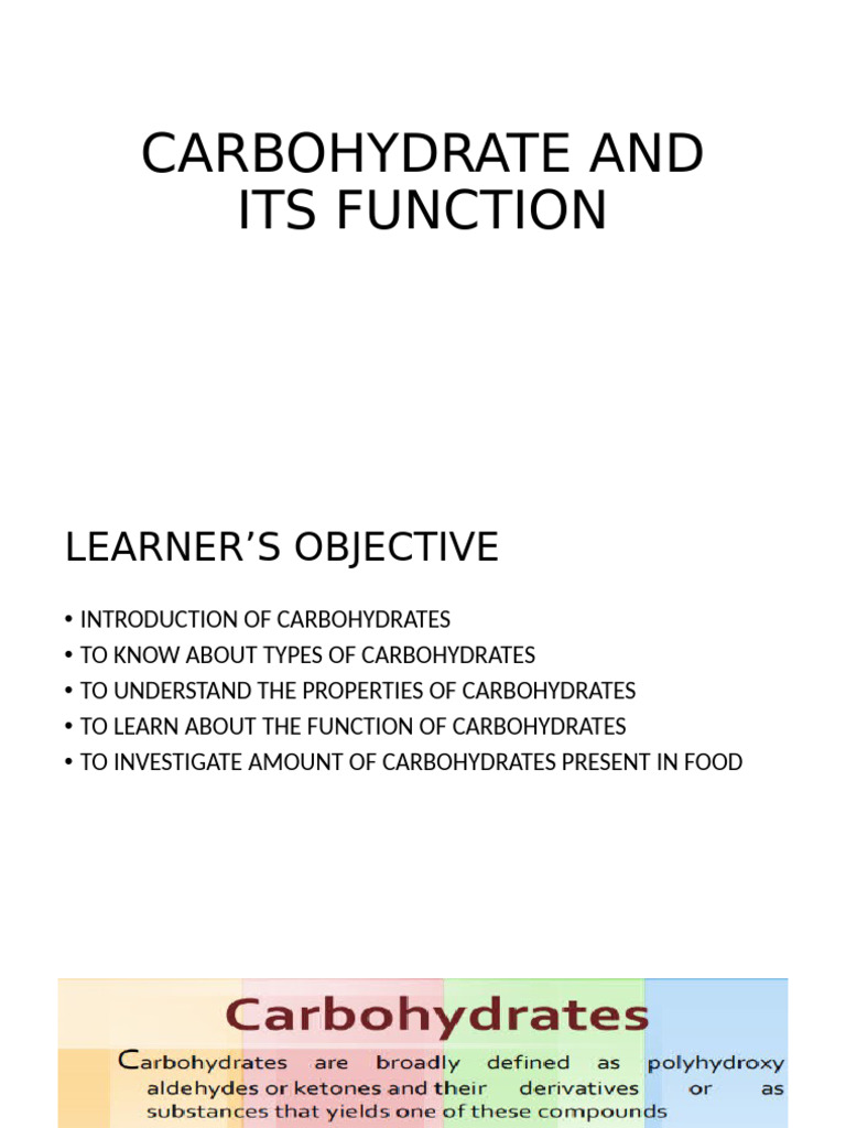 Different Types of Carbohydrates | PDF