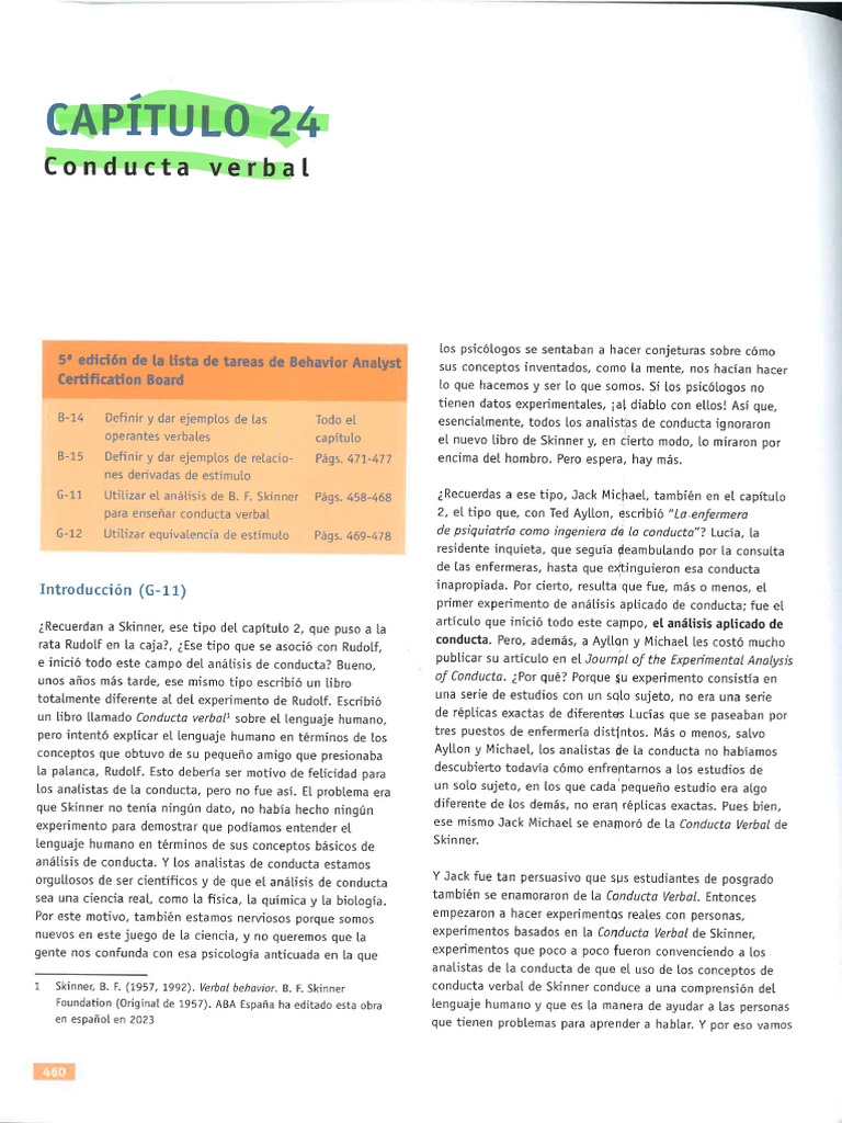 _Principios_de_Conducta_Conducta_verbal[capitulo 24] | PDF