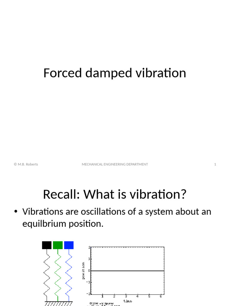 Chapter 2b-Forced Damped Vibration-5-03 | PDF | Damping | Resonance