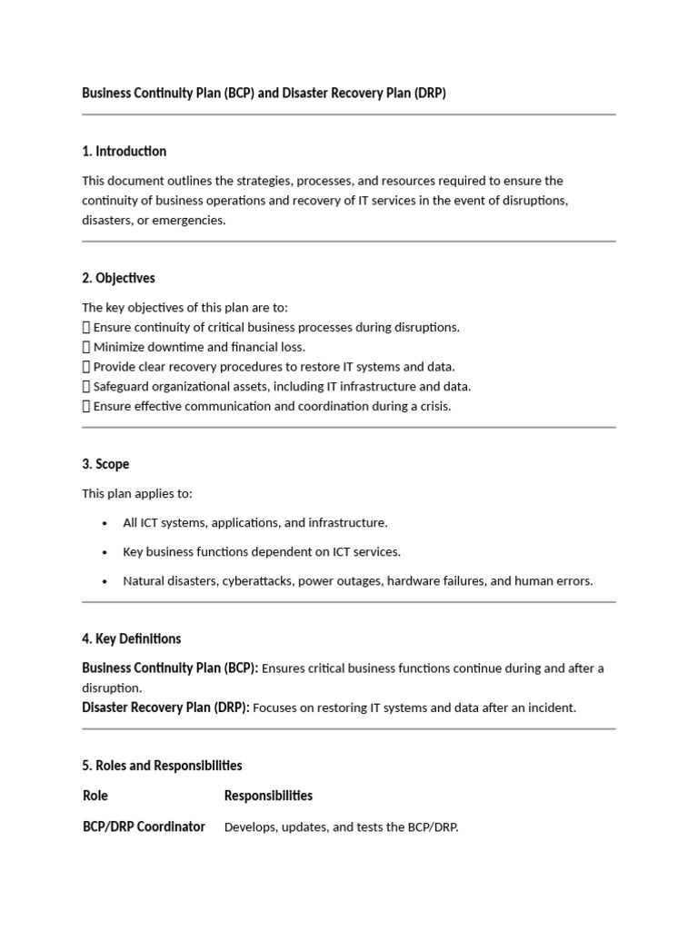 Business Continuity Plan | PDF | Backup | Systems Engineering