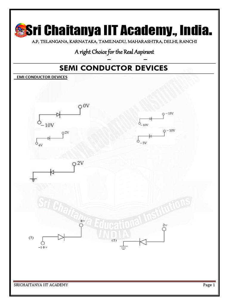 Semi Conductor Devices | PDF | P–N Junction | Diode