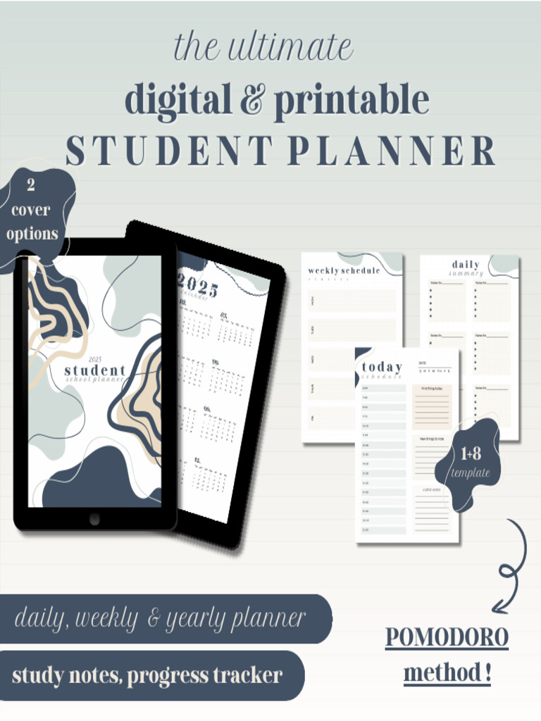 Digital & Printable Student Planner | PDF