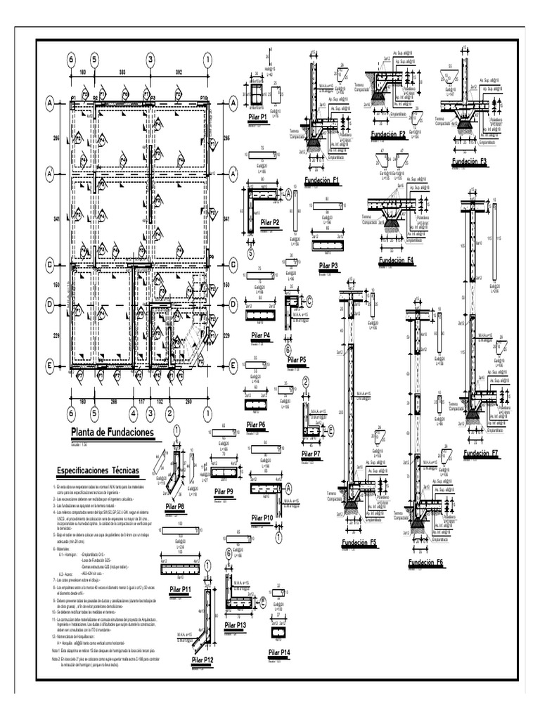 3. VIV. UNIF PLANO FUNDACIONES | PDF