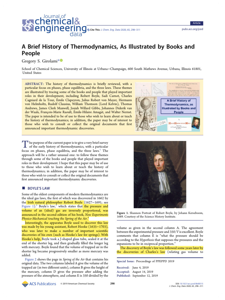 A brief History of thermodynamics | PDF | Heat | Thermodynamics
