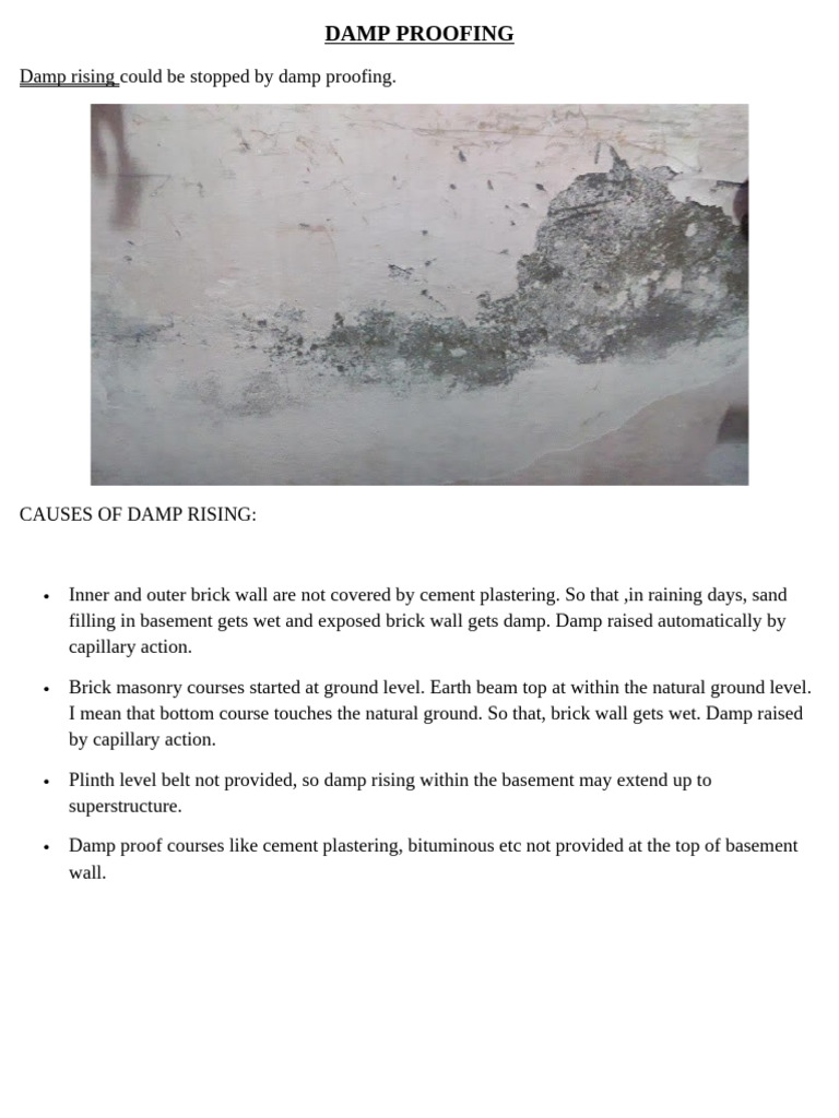 DAMP PROOFING | PDF