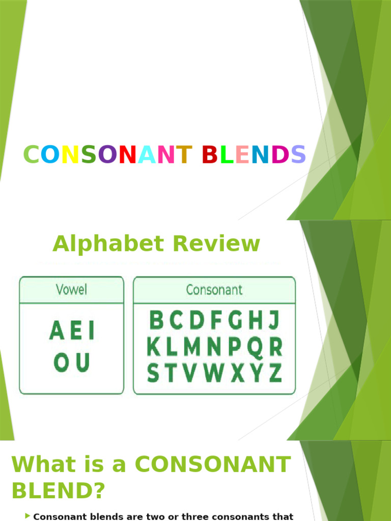 Consonant Blends | PDF