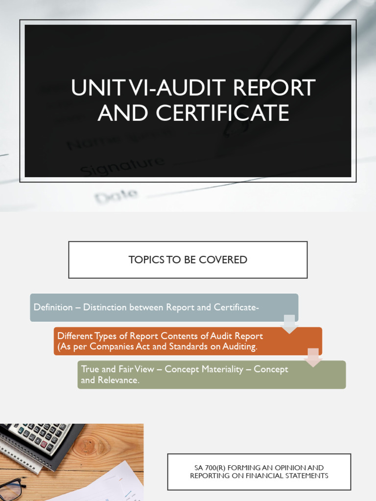 Unit 6 - Audit & CG - PPTX - Google Slides | PDF | Auditor's Report | Audit