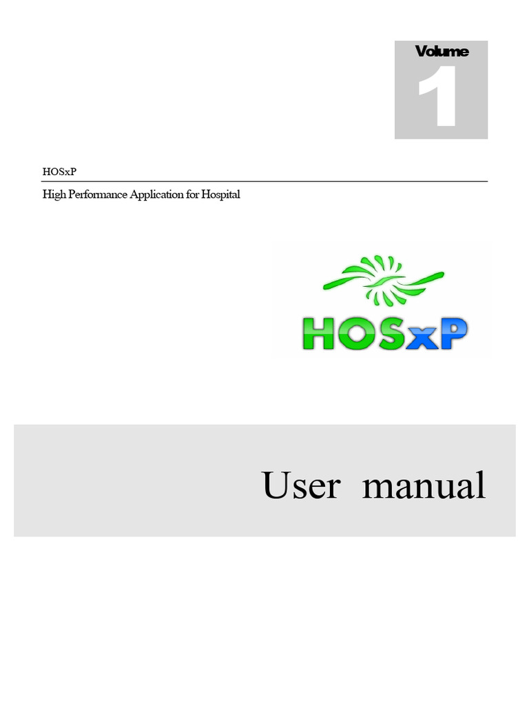HOSxP User Manual | PDF | Free Content | Computer Engineering