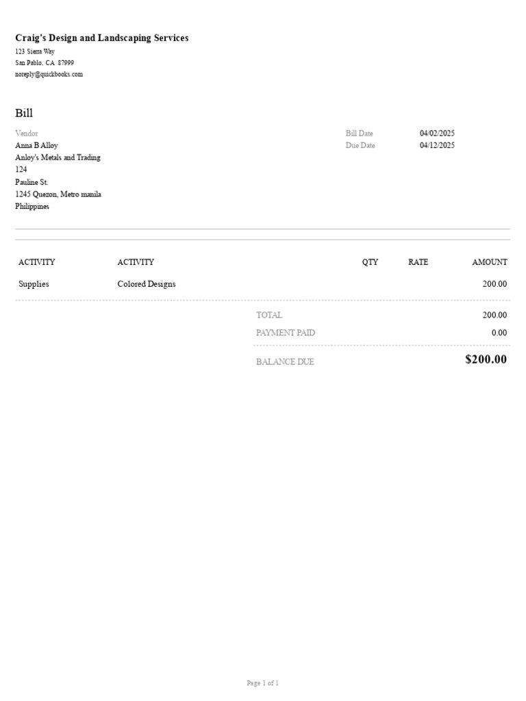 MAUYAO, Nicole - Billing Statement 1 | PDF