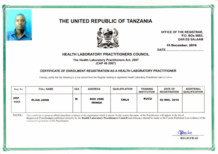 Certificate 2016 | PDF