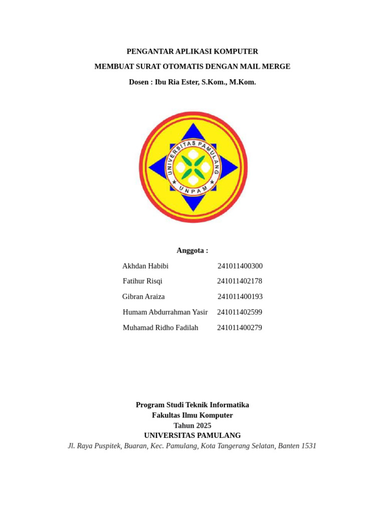 Makalah Pengantar Aplikasi Komputer | PDF