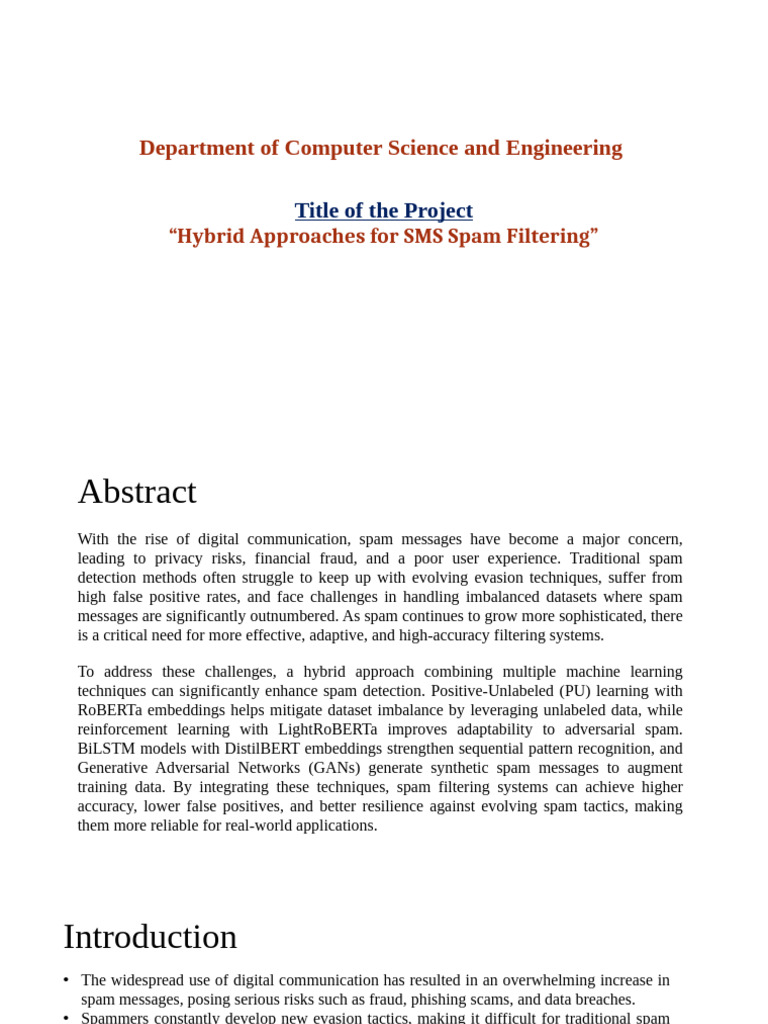 Sms Spam Filtering System Hybrid Approaches | PDF | Machine Learning ...