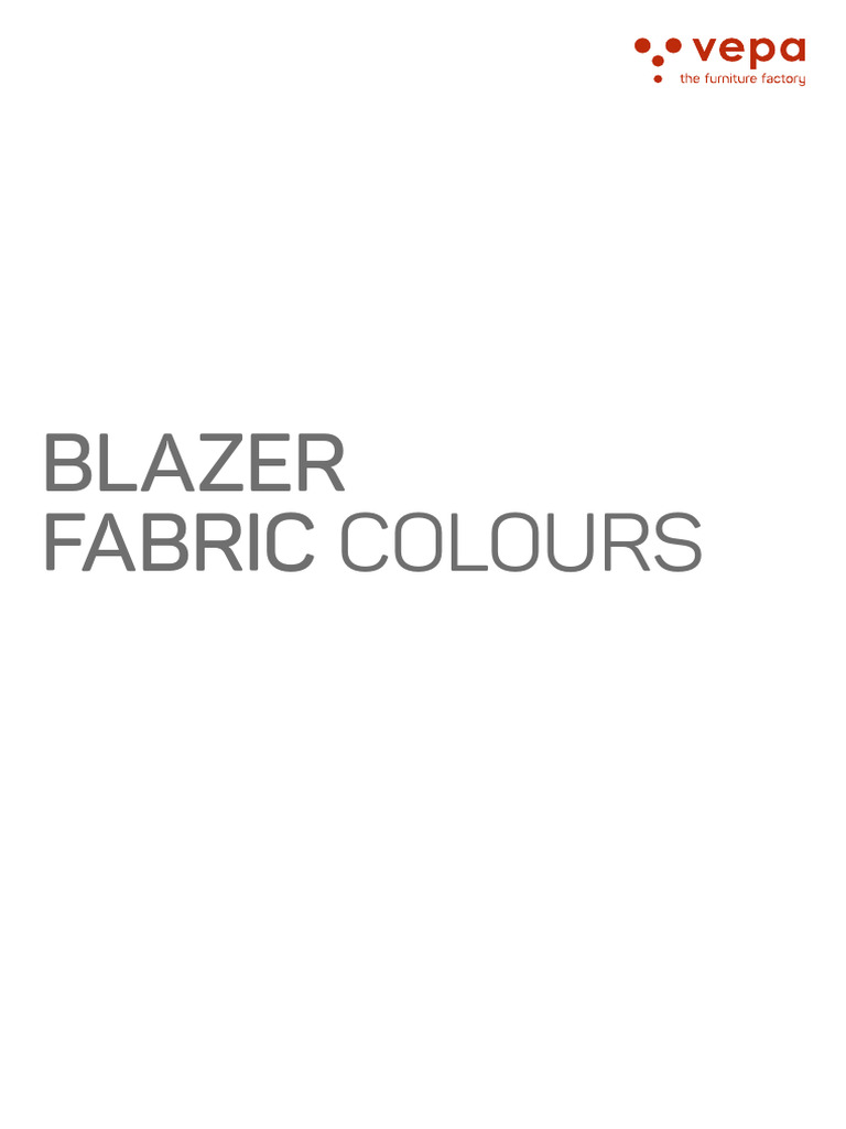 Blazer Fabric Colour Options Guide | PDF | Economy And The Environment ...