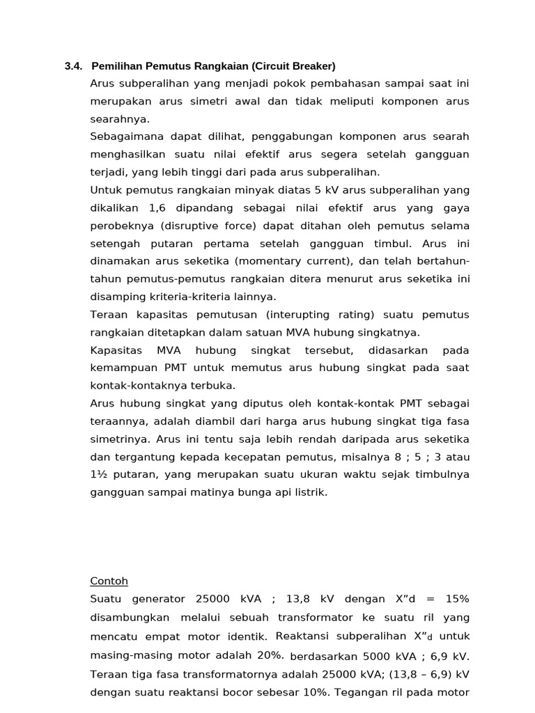 Pemilihan Pemutus Rangkaian Listrik | PDF