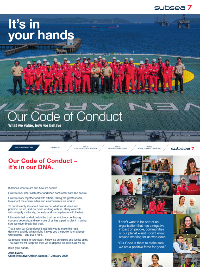 Subsea 7 Code of Conduct - English | PDF | Bribery | Integrity
