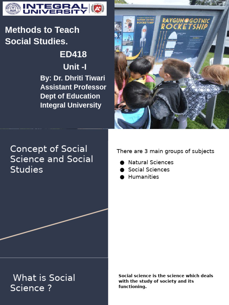 Unit I Methods To Teach Social Studies | PDF | Social Sciences | Science