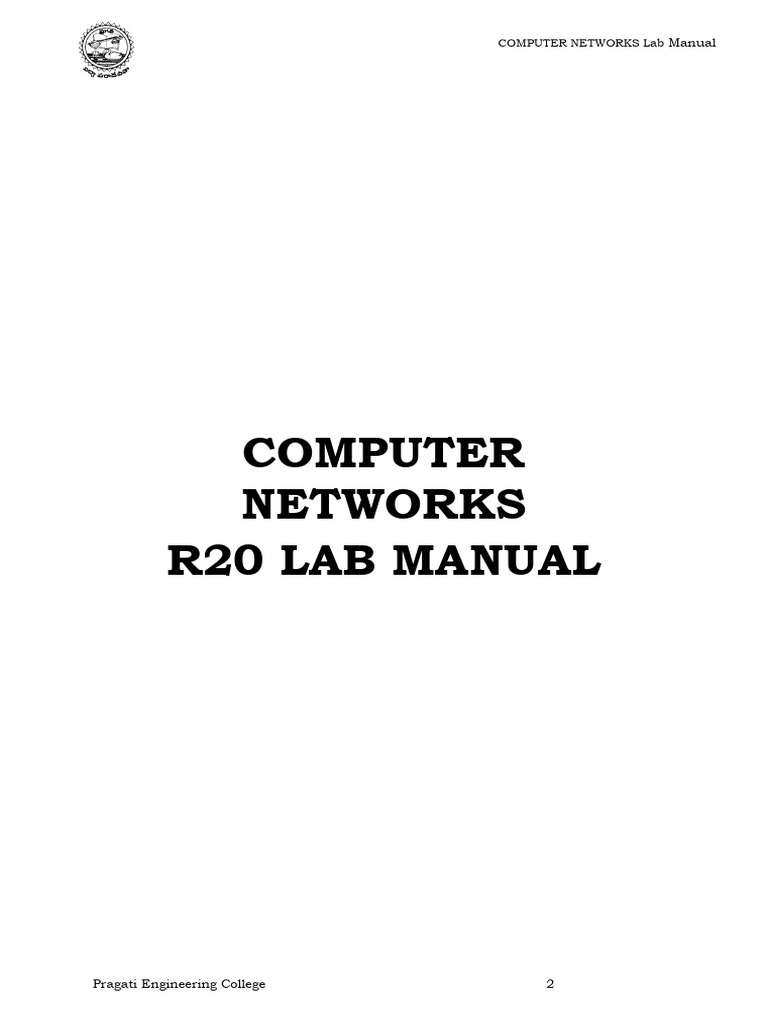 R20 CN Lab MANUAL Chandu FINAL Print | PDF | Network Switch | Computer Network