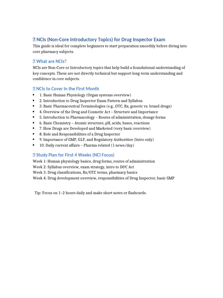 NCIs Beginner Guide Drug Inspector | PDF