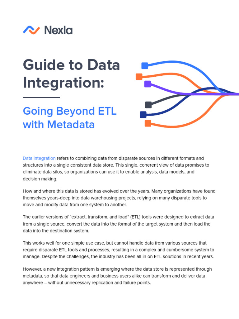 Guide To Metadata-Driven Data Integration | PDF | Data Warehouse | Metadata