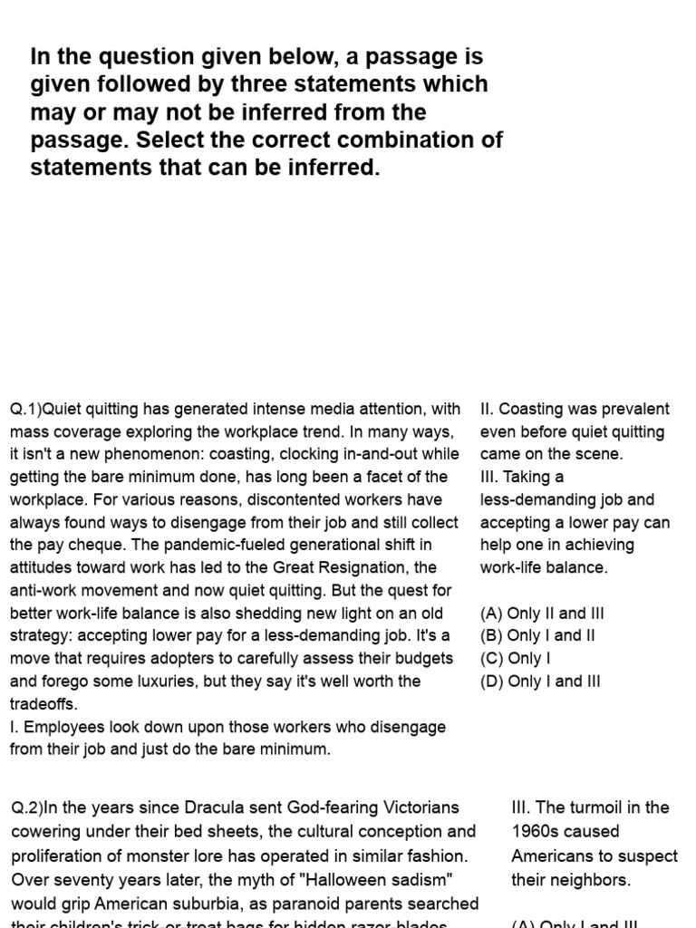 (PERFECTION 3.0) Inference Based Questions - Part 2 | PDF | Economies