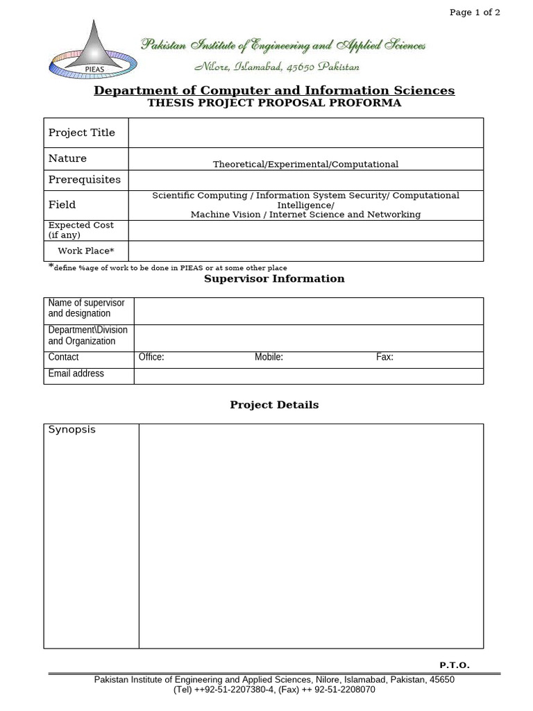 Thesis Project Proposal Guidelines | PDF | Thesis