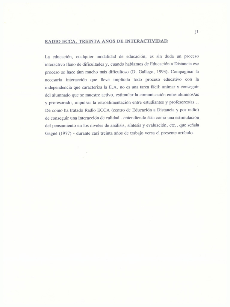 Radio ECCA Treinta Años de Interactividad 2024 | PDF