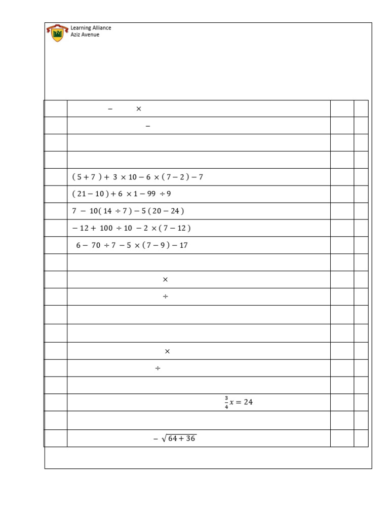 Worksheet 07 Maths with answers_Part9 | PDF | Mathematics