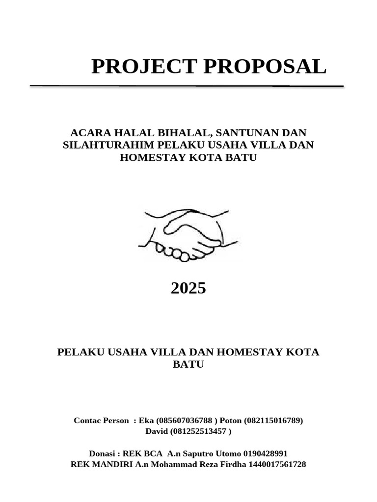 Project Proposal Halal Bihalal | PDF