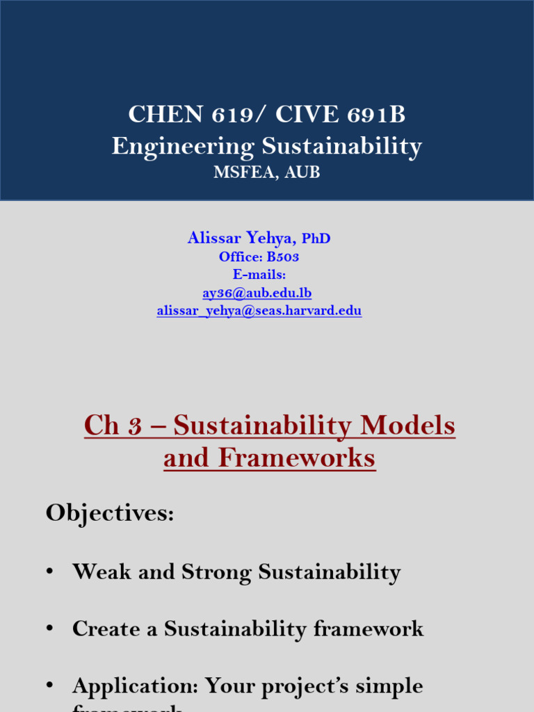 Sustainability Models and Frameworks Guide | PDF | Sustainability ...
