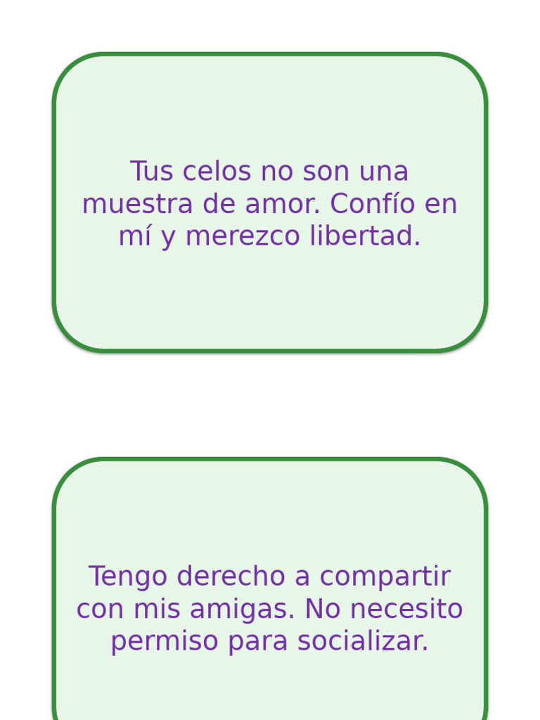 Tarjetas Respuestas Asertivas Ley1257 | PDF