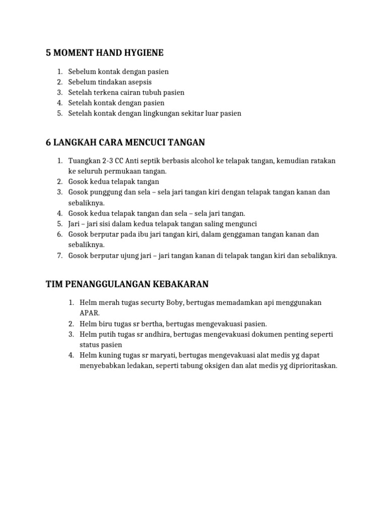 5 Moment Hand Hygiene | PDF