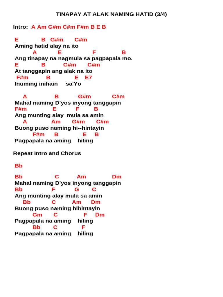 Tinapay at Alak Naming Hatid | PDF