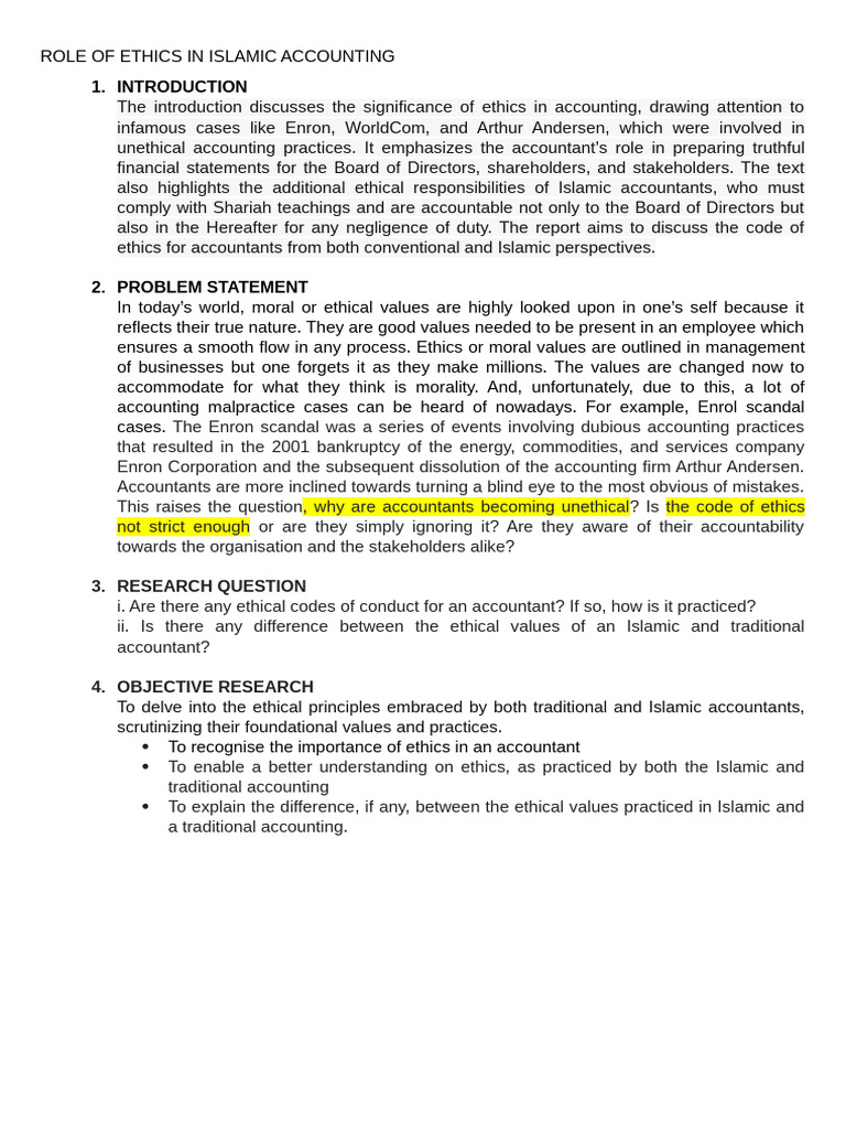 Ethics in Islamic Accounting Explained | PDF | Accounting | Social ...